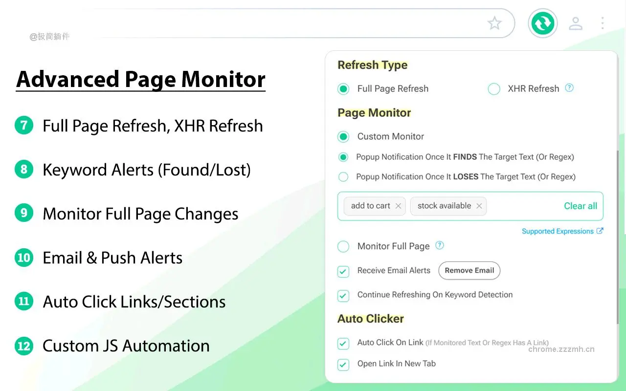 Auto Refresh Plus | PageMonitor_8.1.0_Chrome插件下载_极简插件